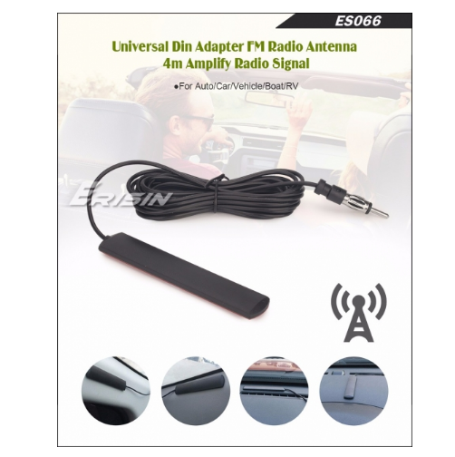 ES066 Universal Din Adapter FM Radio Antenna 4m Amplify Radio Signal ...
