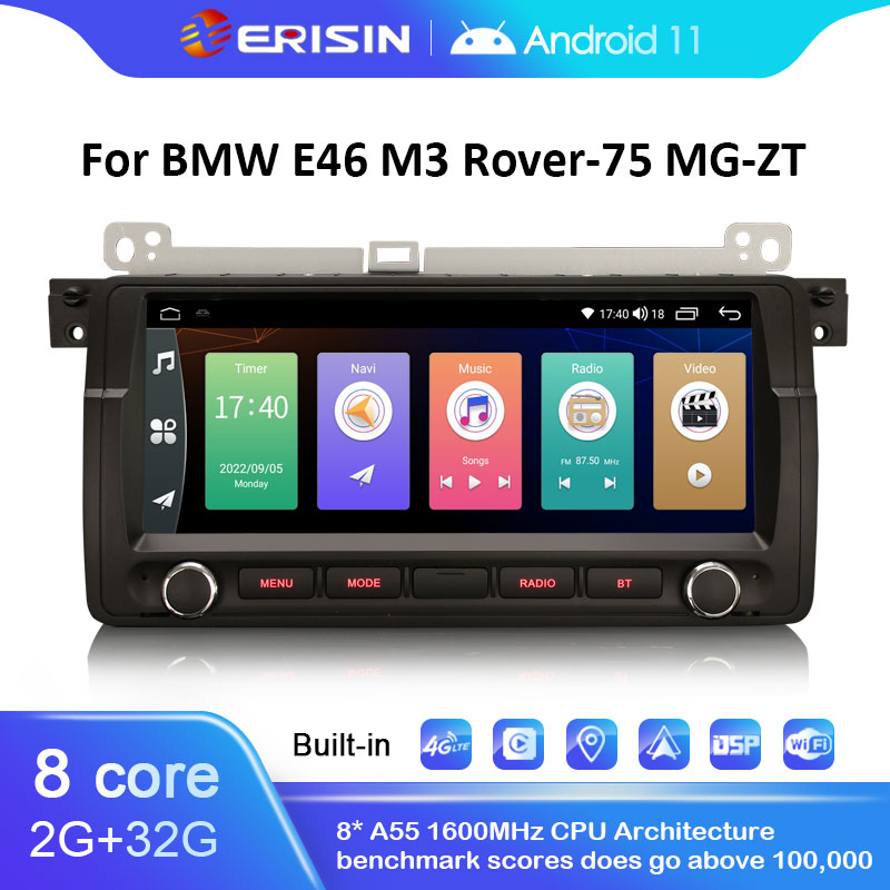 ES4146B 8.8" Octa-Core Android 11.0 Auto Multimedia System For BMW E46 ...