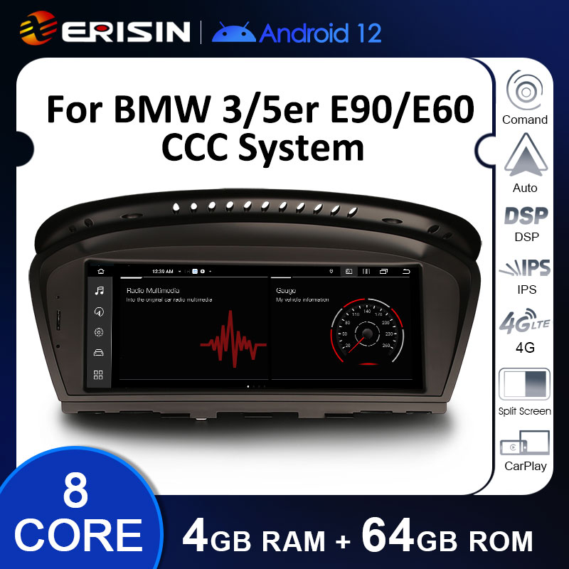 ErisinES3860C IPS Android 12 Car Stereo GPS For BMW E90 E91 E92 E93 E60 ...