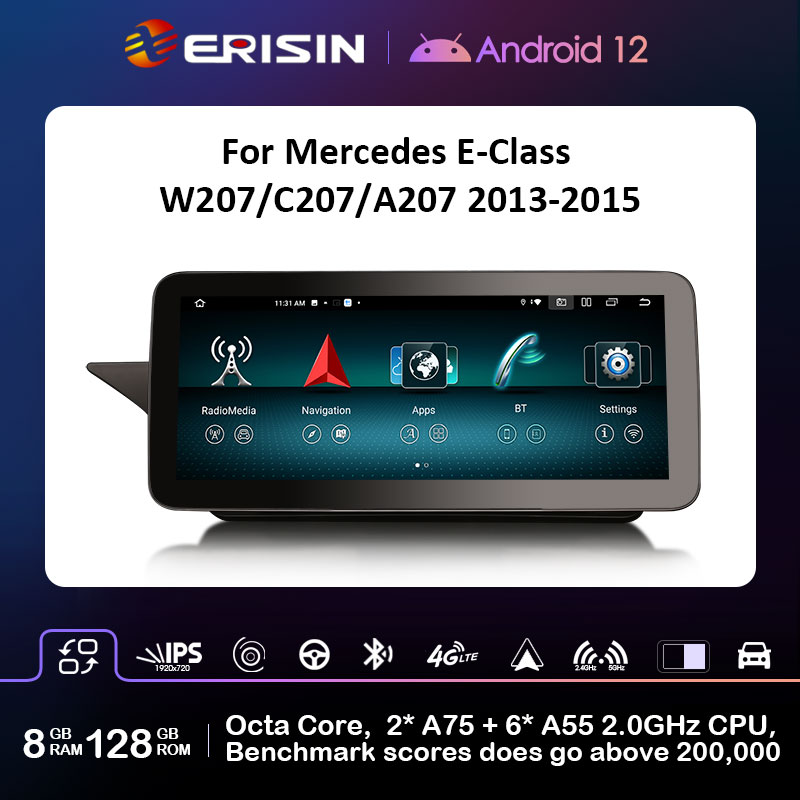 Erisin ES46E25L Android 12.0 Car Multimedia Screen For Benz E-Class W207 C207 A207 2013-2015 ...