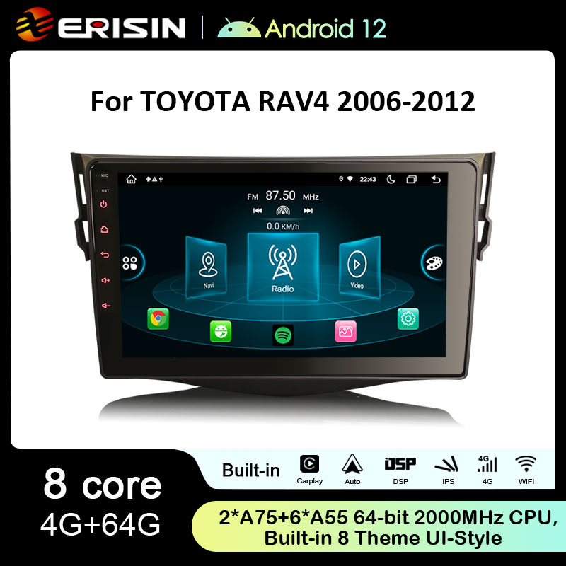 Erisin ES8934R 8-core 9" Android 12 Autoradio GPS CarPlay WiFi DAB+ ...
