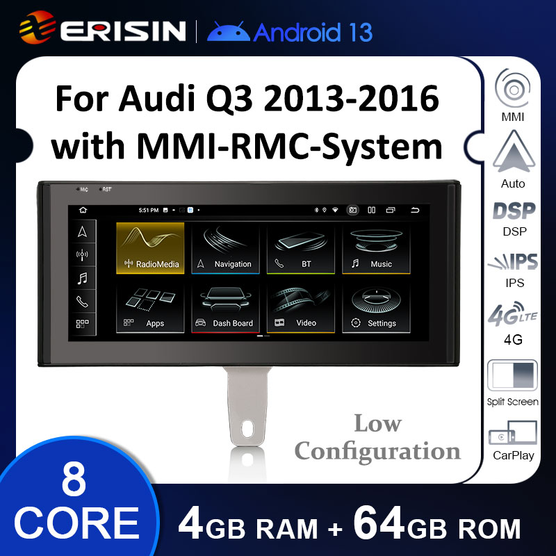 ES3873Q Android 13.0 Car Stereo Screen For Audi Q3 Low Configuration ...