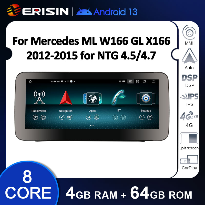 ES38ML45 10.25 Android 13 Car Stereo Screen Upgrade For Benz ML-Class ...